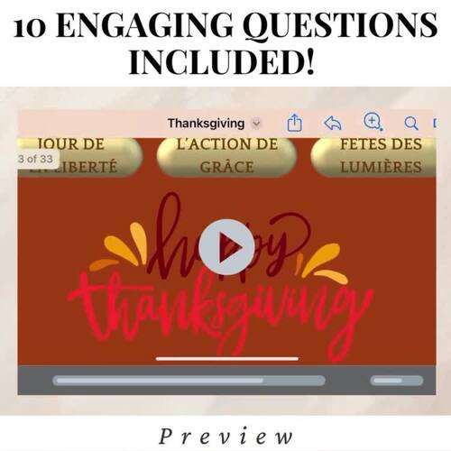 French Thanksgiving Digital Escape Room | L'Action de Grâce | Jeu d'évasion