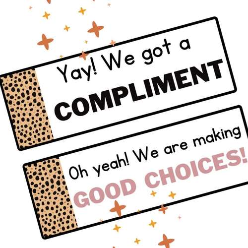 Cheetah Classroom Management Signs by preschool three sixteen | TPT