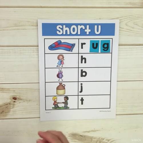 Short U Word Family Activity | Word Building Mats by Learning Inspired
