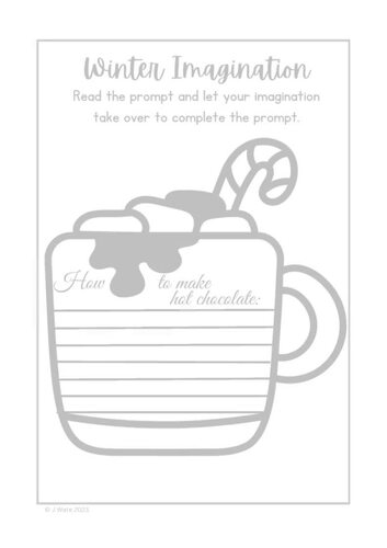 Holiday Writing Worksheet Templates - Fun Winter Craft Activities for Kids