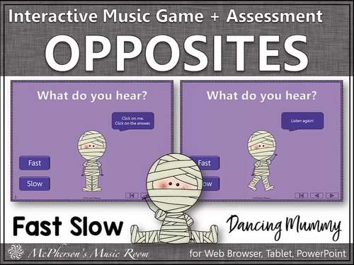 Halloween Music Fast and Slow Interactive Music Game + Assessment ...