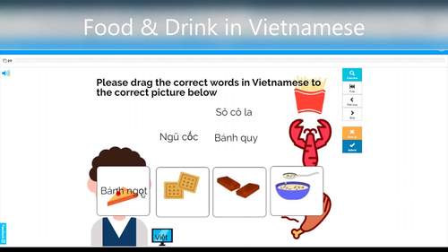 FOOD & DRINK Vietnamese Distance Learning | Vietnamese BOOM Cards
