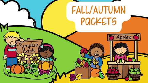 Fall Worksheets Literacy Math Reading PreK Kindergarten First TK September