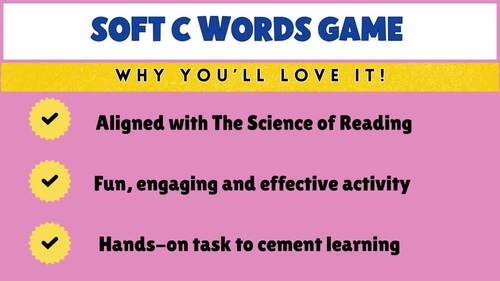 Soft C ACE and ICE words, Board Game, Spelling and Reading practice ...