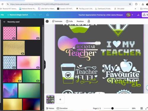 Teacher Appreciation Canva Frames by Little Stuff | TPT