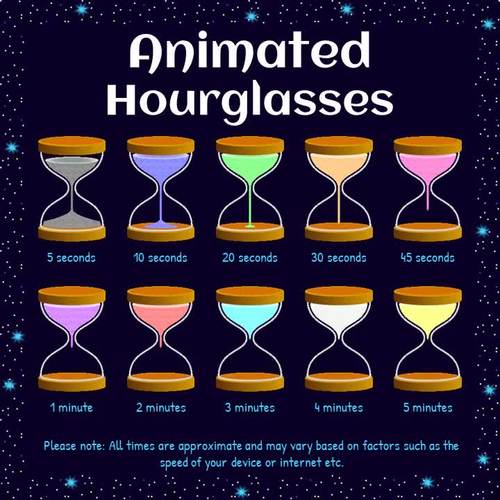 Animated GIF Hourglasses Timers Clipart BUNDLE by Colleen's Cosmic ...