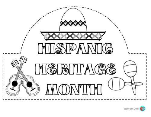 HISPANIC HERITAGE MONTH HATS | COLOR CUT AND PASTE HAT ACTIVITY | MAKE HATS