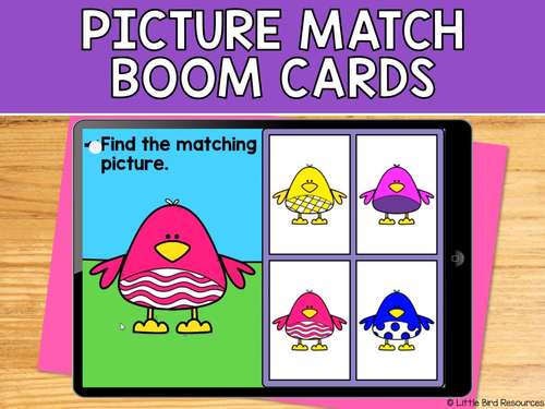 Birds Picture Matching Boom Cards with Audio | Match the Pictures