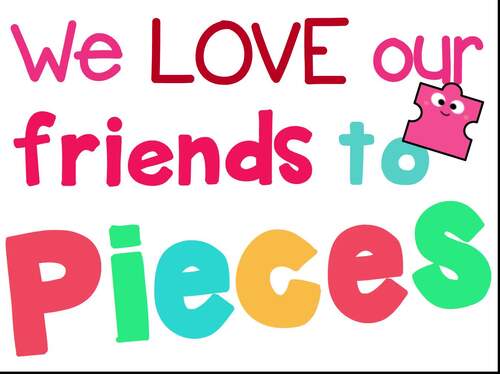 Puzzle-Themed February/ Valentine's Day Bulletin Board- We love our ...