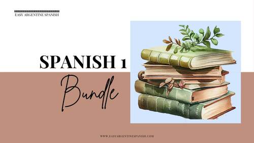 Introduction to Spanish 1 Bundle | Back to School by Easy Argentine Spanish