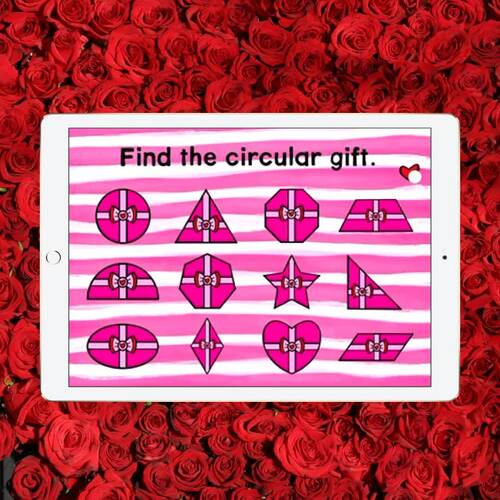 Find the Valentine Shapes Review | BOOM CARDS with audio | TPT