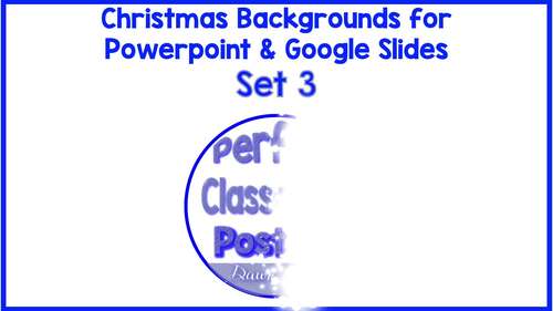 Christmas Winter Slideshow Backgrounds for Powerpoint Google Slides Set 3
