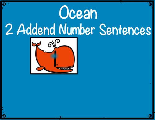 Ocean Build 2 Addend 0-20 Addition & Subtraction Number Sentence