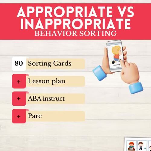80 Appropriate vs Inappropriate Behaviors Sorting Expected Social ...
