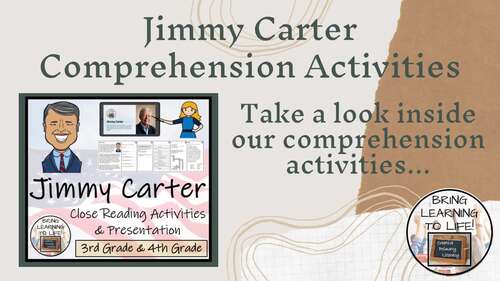 Jimmy Carter Close Reading Passage & Comprehension Activities | 3rd–4th ...