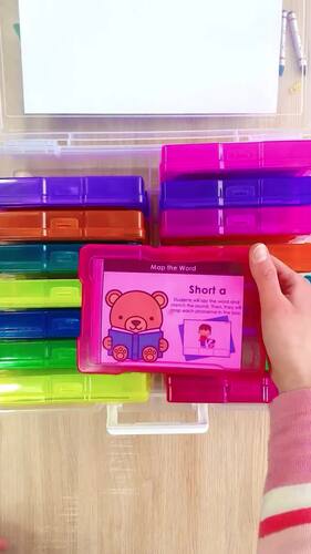 Science of Reading Task Cards CVC Word Digraph Blend Literacy Center ...