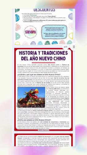 Año Nuevo Chino Lectura | Chinese Lunar New Year Spanish Reading ...