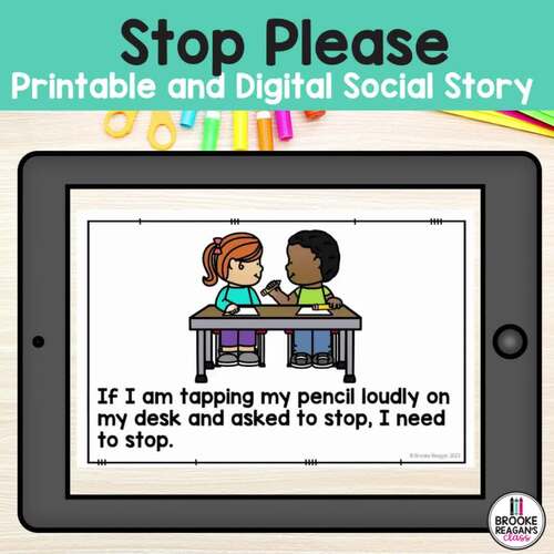 Social Story: Stopping a Behavior - Listening to Others by Brooke Reagan