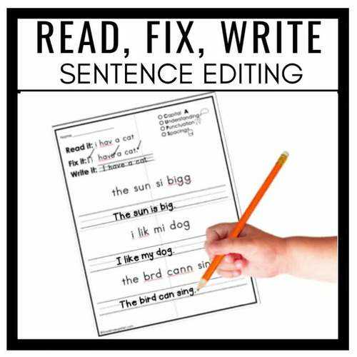 Sentence Editing Spelling Writing and Grammar Practice by Time 4 ...