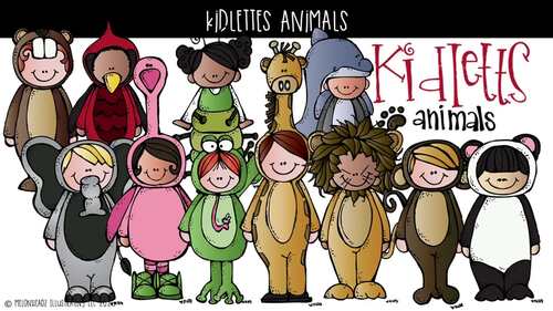 Kidlette animals clip art, Costume clip art, Halloween clip art COLORED ...