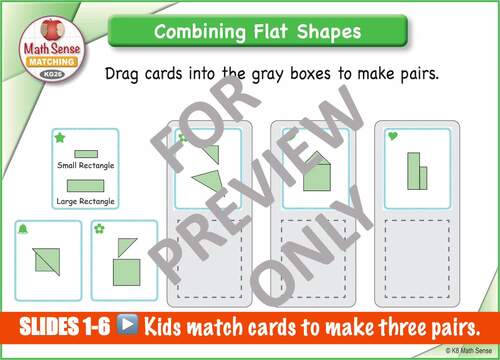 Primary Combining Flat Shapes DIGITAL MATCHING: 20 PPT / Google Slides KG26