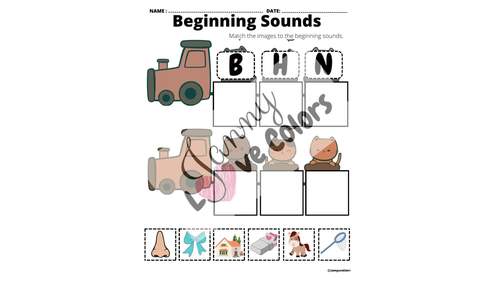 Back to School Beginning Sounds Worksheets, Alphabet Letter Sounds ...