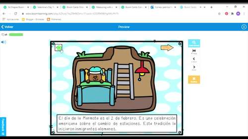Día de la Marmota Boom Cards | Groundhog Day in Spanish by Ms Herraiz