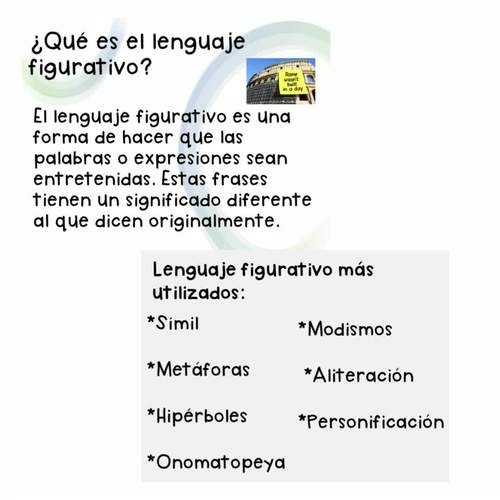 Lenguaje figurativo presentación- Figurative Language Presentation in ...