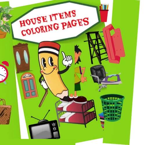 House Items Coloring Pages by The TPT Learning Camp | TPT