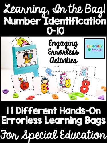 Errorless Learning Number Recognition 0-10 Worksheets for Special Education