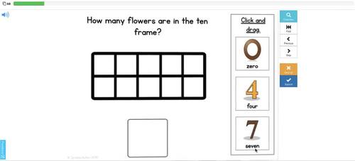 Spring Ten Frame Counting | Math Boom Cards for Distance Learning