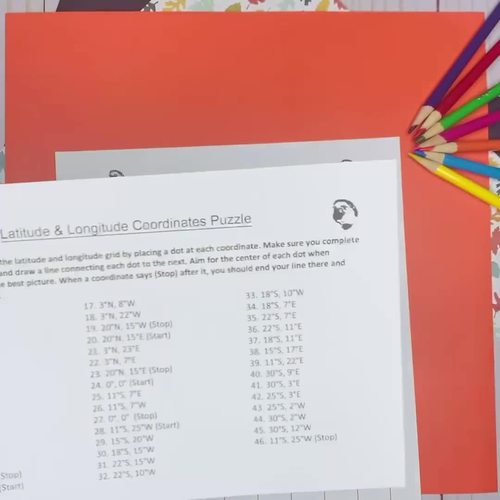 Latitude and Longitude Worksheet Practice Geography Activity ...