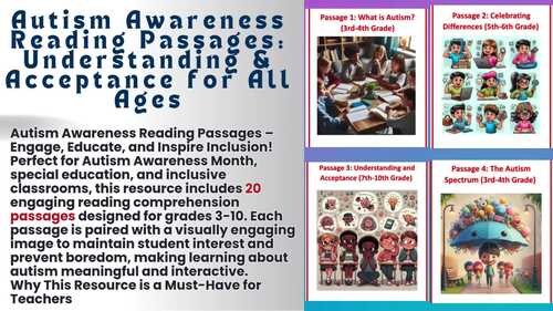 What is Autism? Autism Awareness Month Reading for Middle & Elementary ...