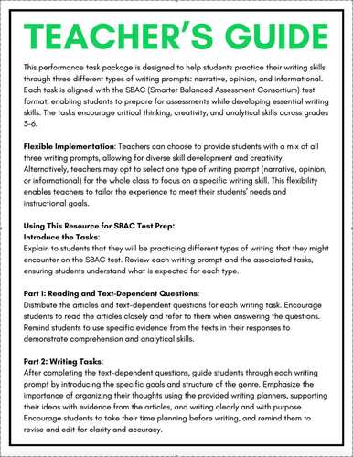 Earth Day Performance Task | Reading & Writing | 3rd–6th Grade | Test Prep