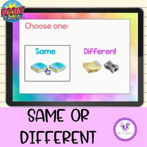 Same or Different BOOM CARDS by Mommybeech | TPT