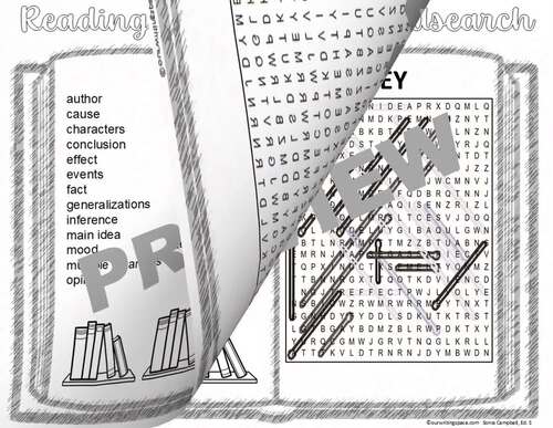 Reading and Writing Vocabulary Wordsearches for Grades 3-5 by Our ...