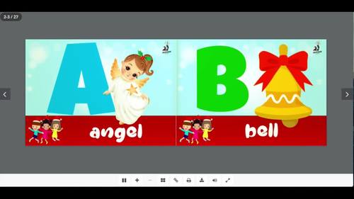 ABC Christmas Printable Flashcards, Digital Flipbook by English Wizard ...