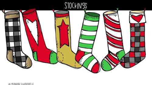 Stockings clip art, Christmas clip art Mini by Melonheadz Clipart