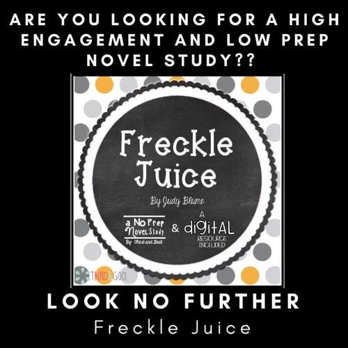 Freckle Juice Novel Study and Digital Resource by Third and Goal