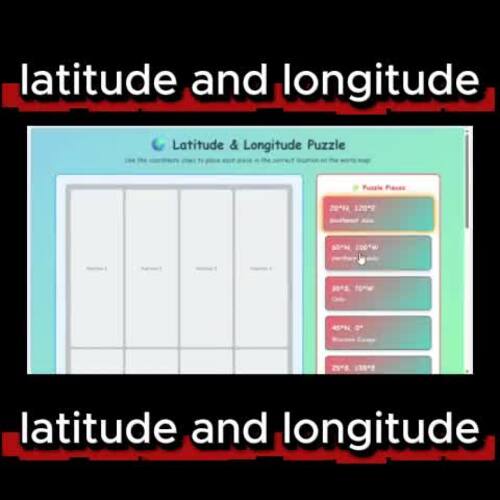 latitude and longitude| digital resources| Back to School| 3rd grade