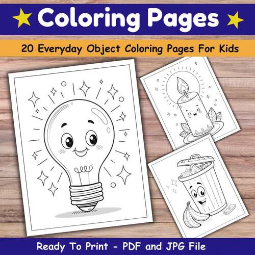 Everyday object coloring pages | Coloring Sheets For Kids | Coloring pages