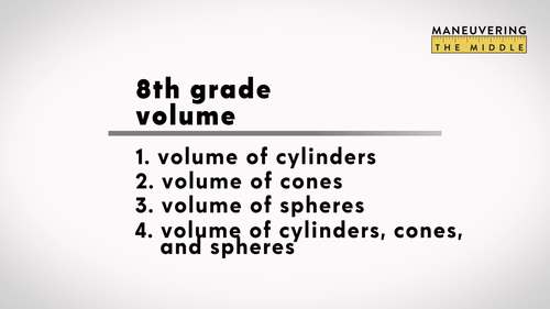 Volume of Cones, Cylinders, Spheres Digital Math Activity Bundle | 8th ...