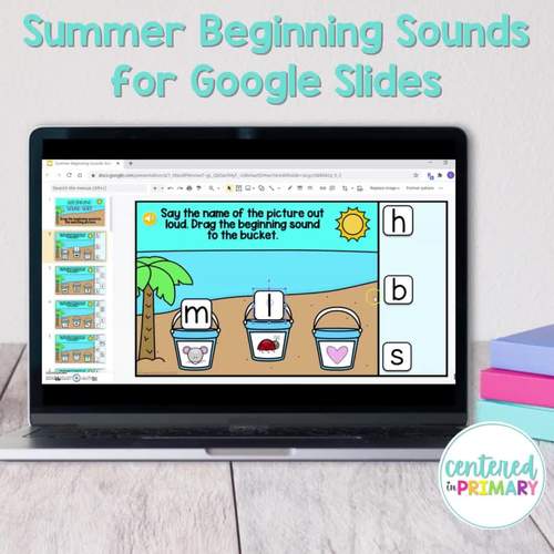 Summer Initial Sounds Matching Activity | Digital Google Slides | TPT