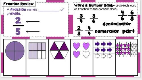 Equivalent Fraction and Simplifying Fraction Review for Google Classroom