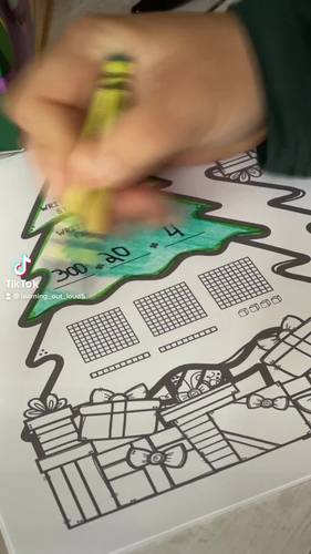 Place Value Holiday and Seasonal Winter Tree Craft by Learning Out Loud