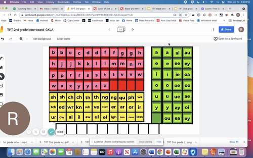 CKLA Second grade Letterboard for phonics, chaining, making words ...