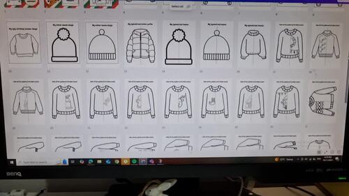 Ugly Christmas sweater lines of symmetry design worksheet for prep to ...