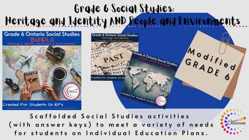 Grade 6 Social Studies A and B | Bundle | Modified | Ontario Curriculum