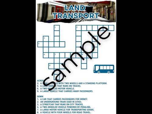 Transport Puzzles Bundle Land Air Water Public 2nd 3rd 4th 5th Grade