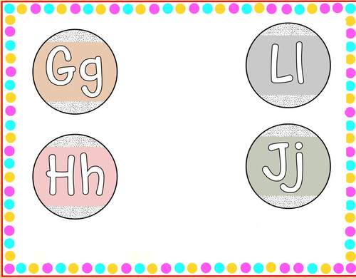 Editable Boho Neutral Spotty Alphabet Flash Cards, Printable Word Wall ...